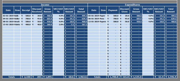 Download Cash Book Excel Template - ExcelDataPro