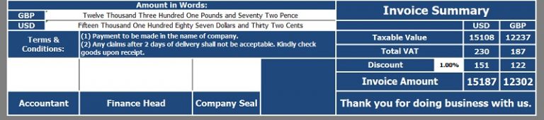 Download Invoice Excel Templates - ExcelDataPro