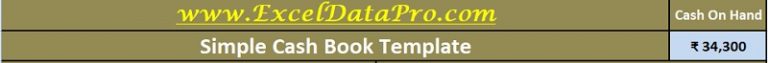Download Cash Book Excel Template - ExcelDataPro