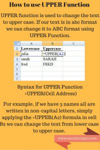 How To Use: UPPER Function - ExcelDataPro