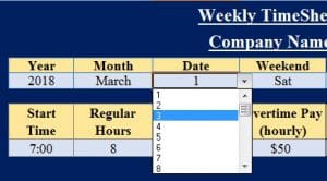 Download Weekly Timesheet Excel Template - ExcelDataPro