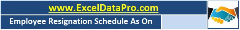 Download Employee Resignation Schedule Excel Template - ExcelDataPro