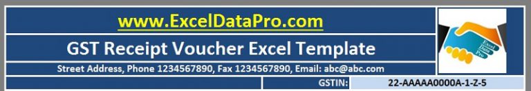 Download GST Receipt Voucher Excel Template For Advance Payments Under ...