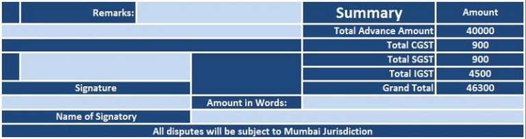 Download GST Receipt Voucher Excel Template For Advance Payments Under ...