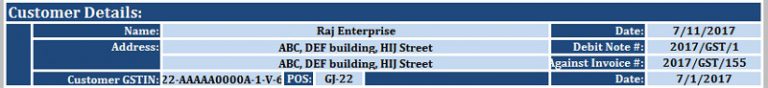 Download GST Debit Note Format In Excel Under GST 2017 - ExcelDataPro