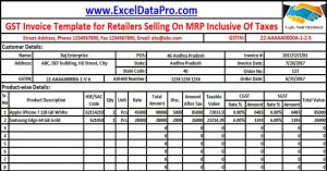 Download 10 GST Invoice Templates in Excel - ExcelDataPro