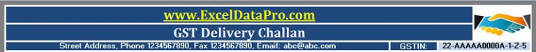 Download GST Delivery Challan Format in Excel For Transportation Of ...