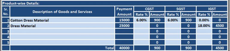 Download GST Payment Voucher Excel Template for Payments Under Reverse ...
