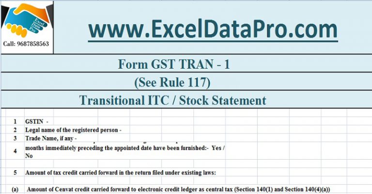 Download Free GST Templates in Excel