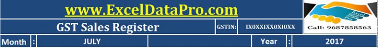 Download GST Sales Register Excel Template - ExcelDataPro