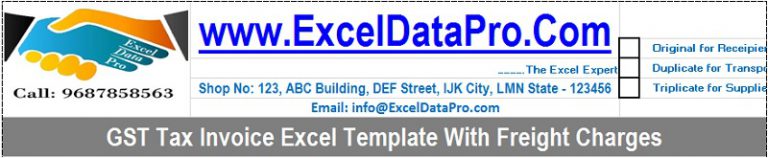 Download 10 GST Invoice Templates in Excel - ExcelDataPro