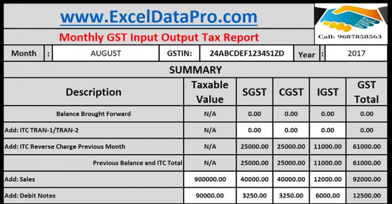 Download Free GST Templates in Excel