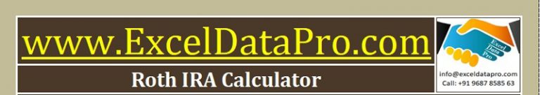 Download Roth IRA Calculator Excel Template - ExcelDataPro