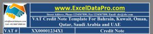 Download VAT Credit Note Template for Bahrain, Kuwait, Oman, Qatar ...