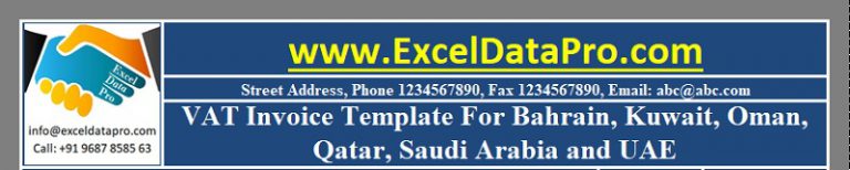 Download VAT Invoice Template for Bahrain, Kuwait, Oman, Qatar, Saudi ...