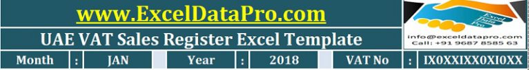 Download UAE VAT Sales Register Excel Template - ExcelDataPro