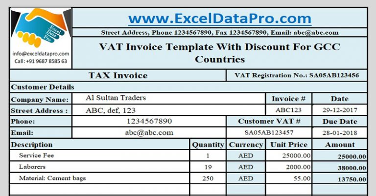 Download Free UAE VAT Templates in Excel