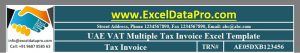 Download UAE VAT Multiple Tax Invoice Excel Template - ExcelDataPro