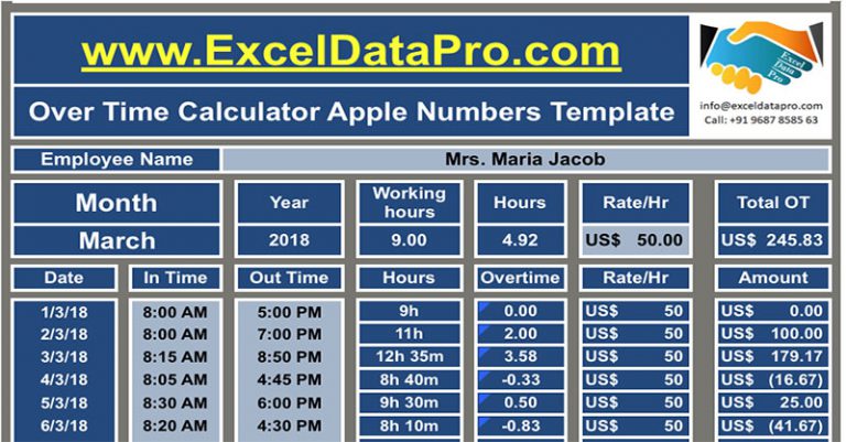 Download Free HR Templates in Apple Numbers