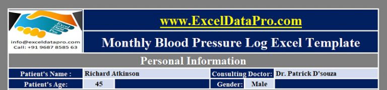 Download Monthly Blood Pressure Log With Charts Excel Template ...