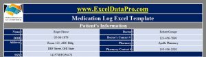 Download Medication Log Excel Template - ExcelDataPro