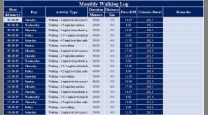 Download Monthly Running Log With Charts Excel Template - ExcelDataPro