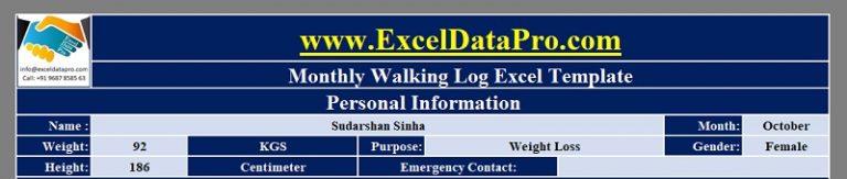 Download Monthly Running Log With Charts Excel Template - ExcelDataPro Download Monthly Running Log With Charts Excel Template - ExcelDataPro