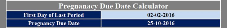 Download Pregnancy Due Date Calculator Excel Template - ExcelDataPro