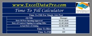Download Time To Fill Calculator Excel Template - ExcelDataPro