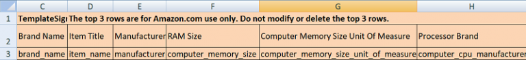 Amazon Template in Excel For Computers & Accessories - ExcelDataPro