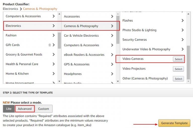 Amazon Template in Excel for Electronics - ExcelDataPro