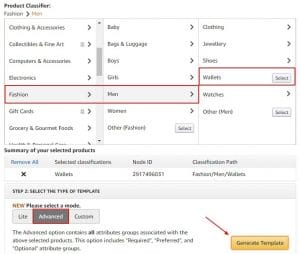 Amazon Template in Excel for Fashion - ExcelDataPro