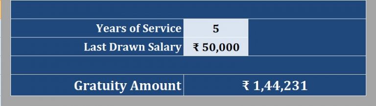 Download Gratuity Calculator (India) Excel Template - ExcelDataPro