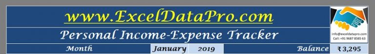 Download Personal Income-Expense Tracker Excel Template - ExcelDataPro