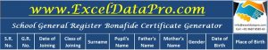 Download School General Register and Bonafide Generator Excel Template ...