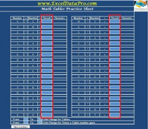 Download Multiplication Tables 1-30 Practice Sheet Excel Template ...