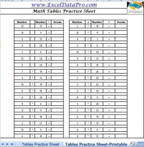 Download Multiplication Tables 1-30 Practice Sheet Excel Template ...