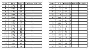 Download Percentage Practice Sheet Excel Template - ExcelDataPro