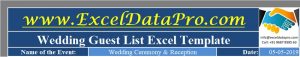 Download Wedding Guest List Excel Template - ExcelDataPro