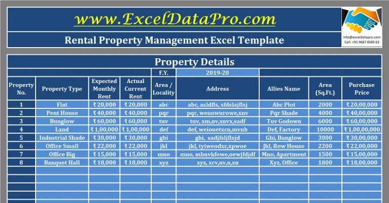 Download Free Home & Family Templates In Excel - ExcelDataPro