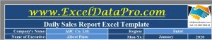 Download Daily Sales Report Excel Template - ExcelDataPro