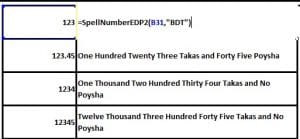 SpellNumber Bangladeshi Taka Function In Excel - ExcelDataPro