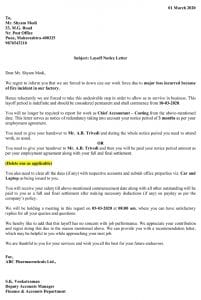 Download Layoff Notice Letter Excel Template - ExcelDataPro