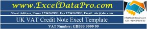Download UK VAT Credit Note Excel Template - ExcelDataPro
