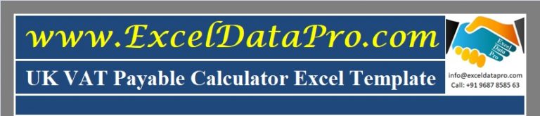 Download UK VAT Payable Calculator Excel Template - ExcelDataPro