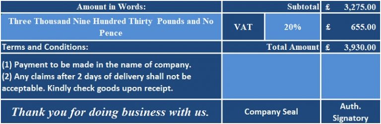 Download UK VAT Debit Note Excel Template - ExcelDataPro
