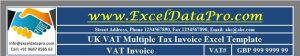 Download UK VAT Multiple Tax Invoice Excel Template - ExcelDataPro