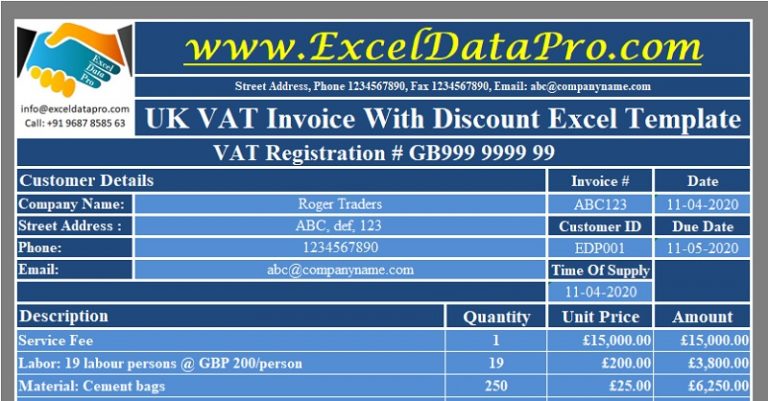 Download Free UK VAT Templates in Excel