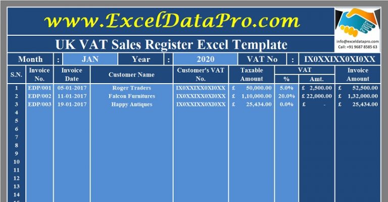 Download Free UK VAT Templates in Excel